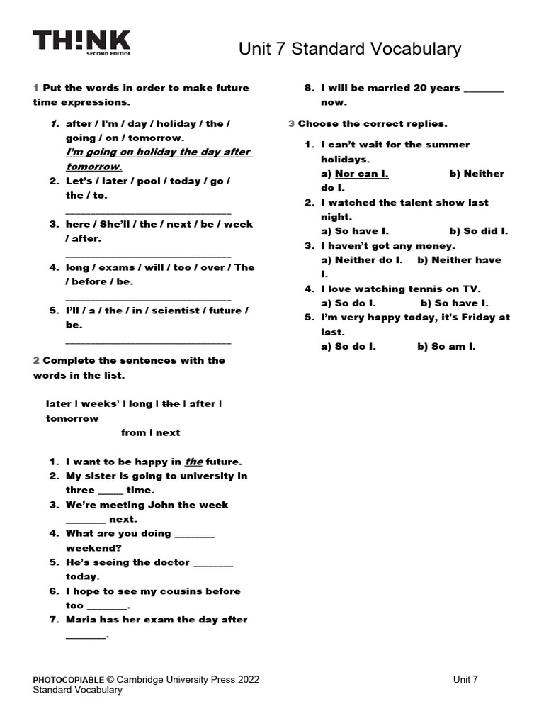 Vocabulary U7 | PDF | Semantic Units | Language Families