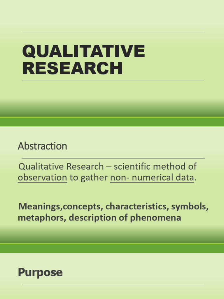 Qualitative Reserach | PDF | Qualitative Research | Data