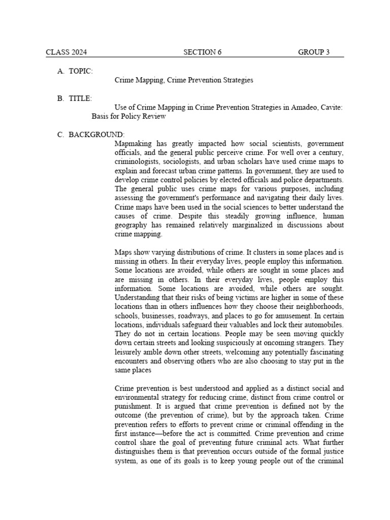 Amadeo Crime Mapping Insights | PDF | Crime Prevention | Crime & Violence