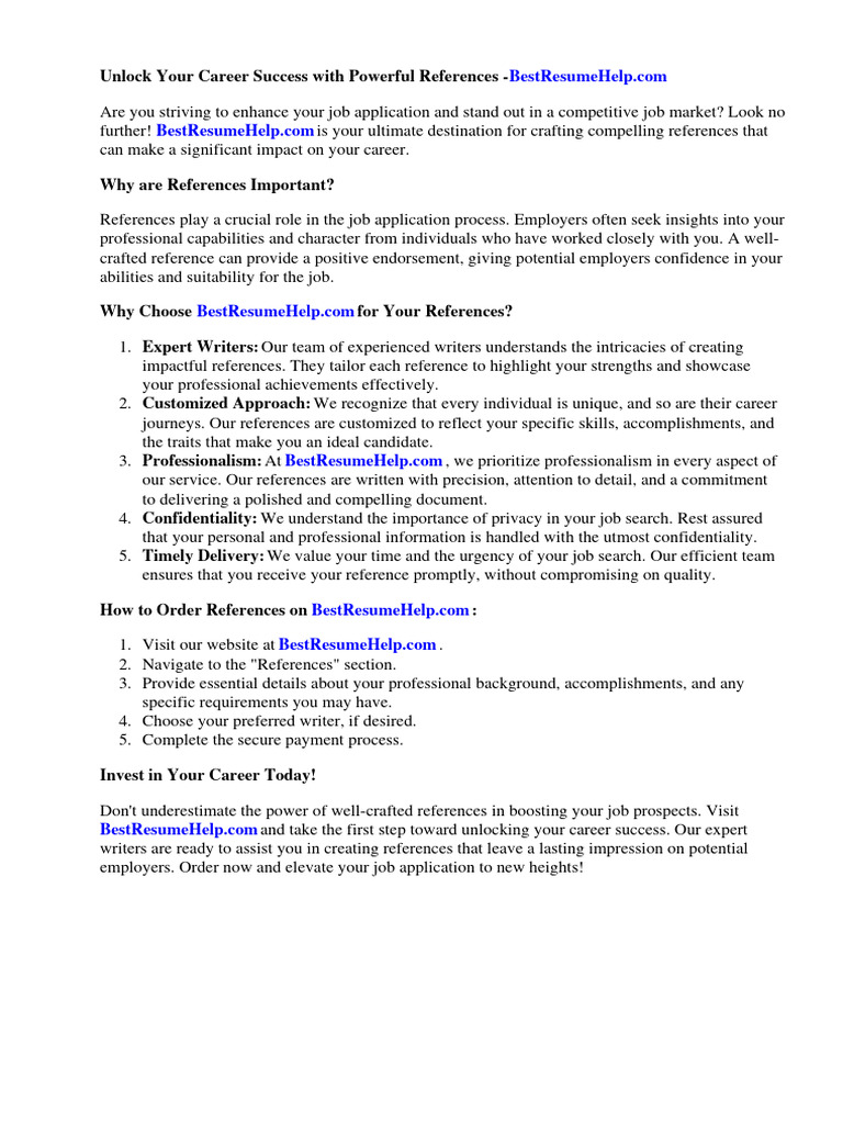 References For Student Resume | PDF | Résumé