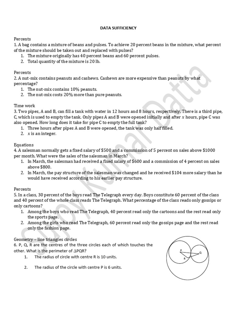 Data+Sufficiency+ +GMAT | PDF | Interest | Rectangle