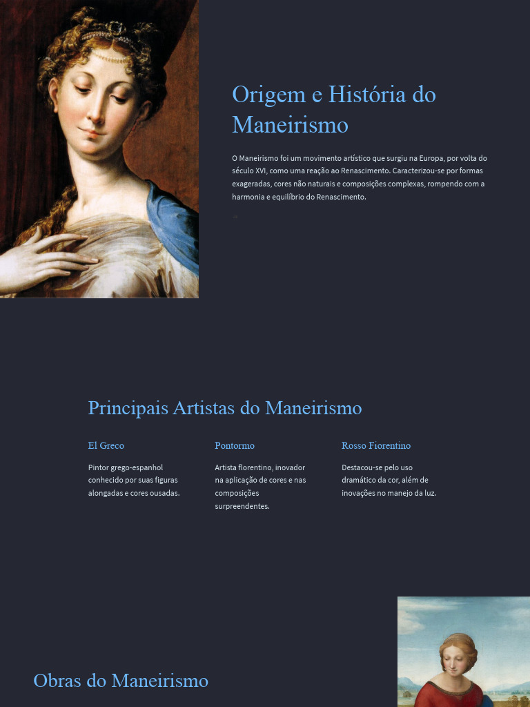 Origem e Historia Do Maneirismo | PDF