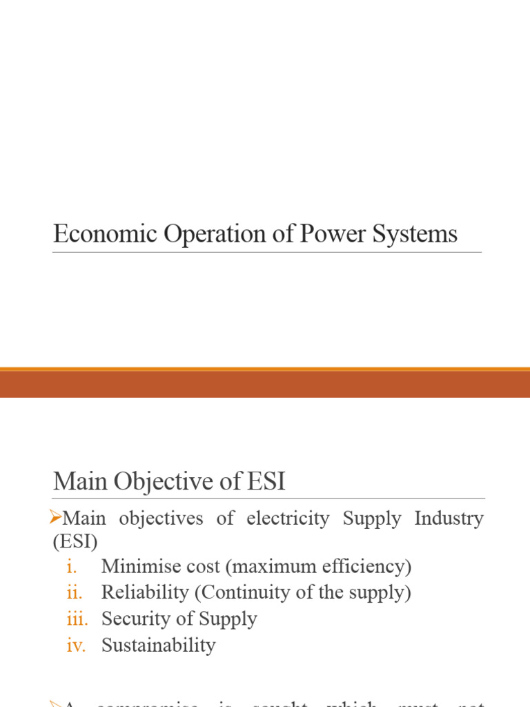 Economic Operation of Power System | PDF