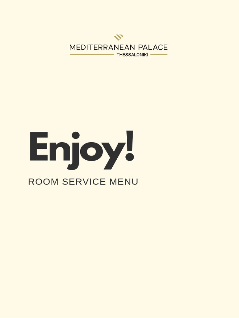 Room Service Menu | PDF