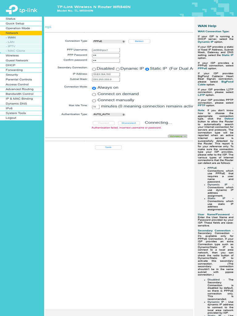 TL-WR840N | PDF | Ip Address | Router (Computing)