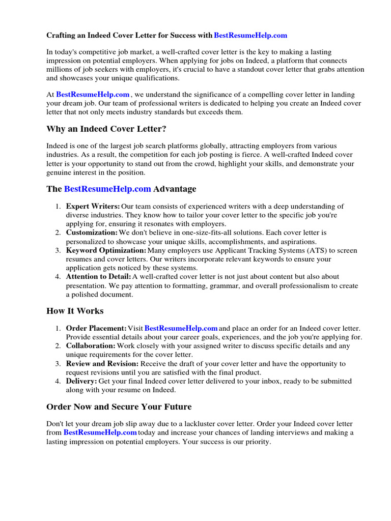 Indeed Cover Letter Writing Guide | PDF | Résumé | Request For Proposal