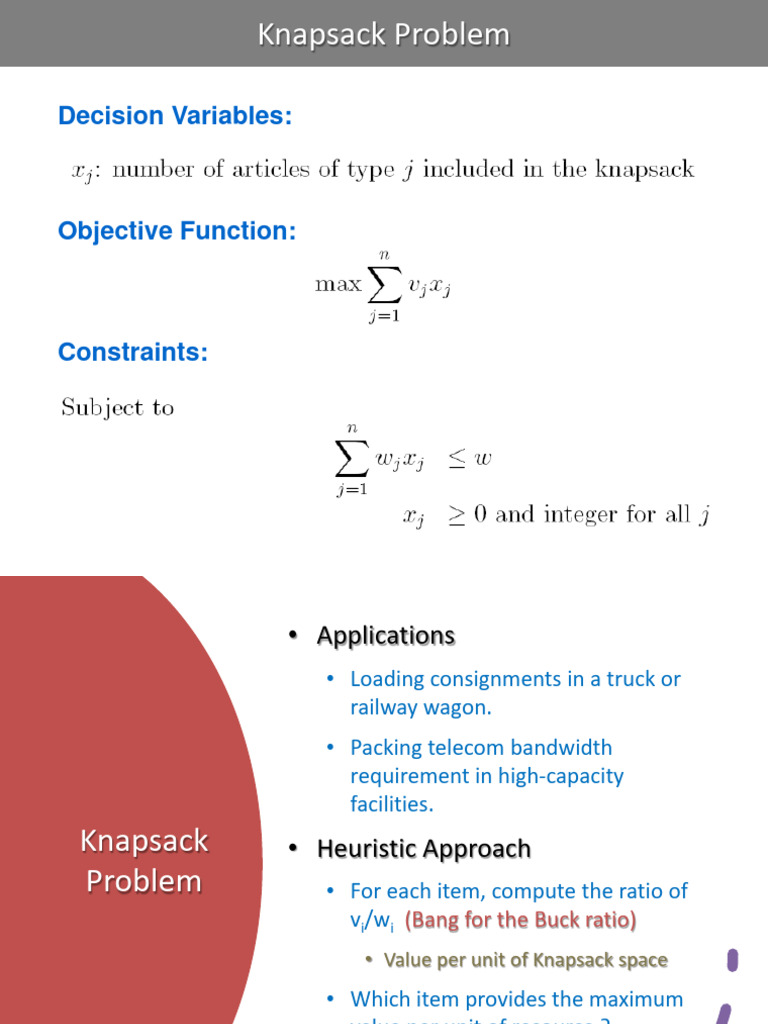 Session-4-Knapsack+TSP (Heuristics) | PDF | Mathematical Optimization ... Session-4-Knapsack+TSP (Heuristics) | PDF | Mathematical Optimization ...