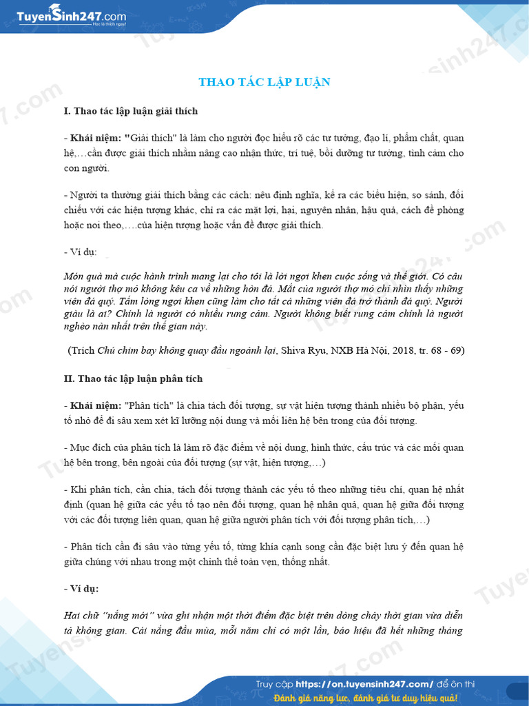 Thao Tac Lap Luan | PDF