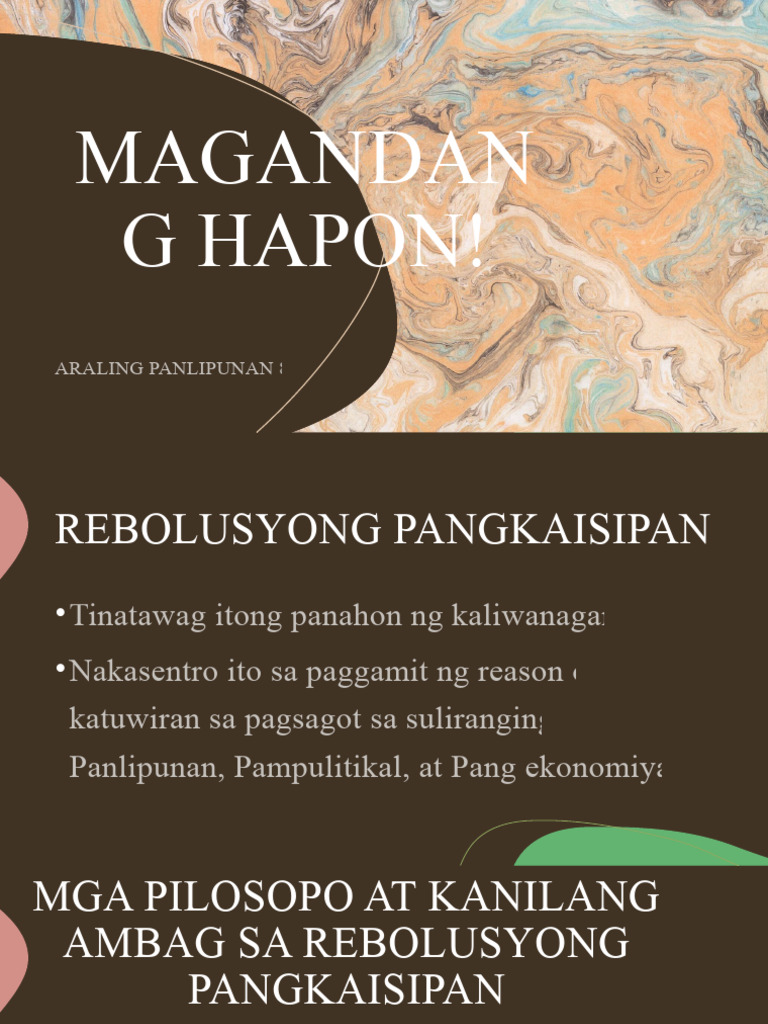 Ap8-Rebolusyong Pangkaisipan Week 5-7 | PDF
