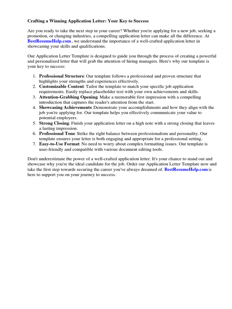 Application Letter Template Word | PDF | Résumé