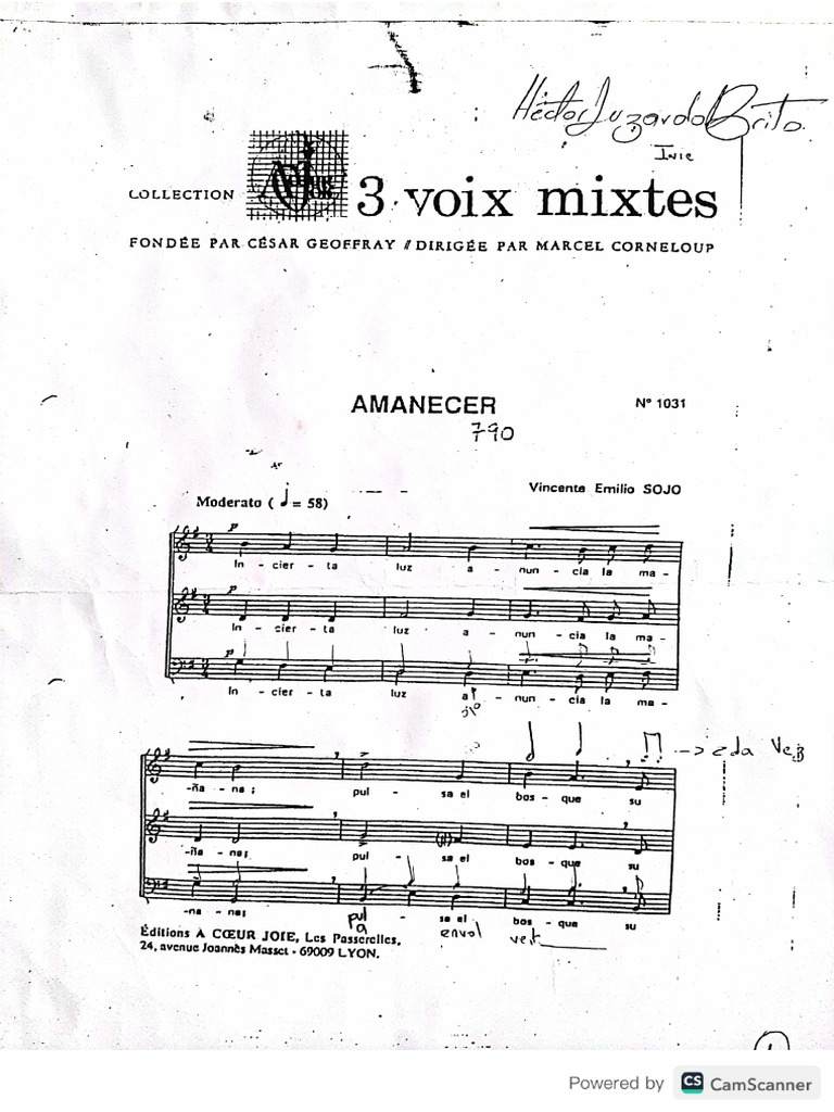 Amanecer - Vicente Emilio Sojo | PDF