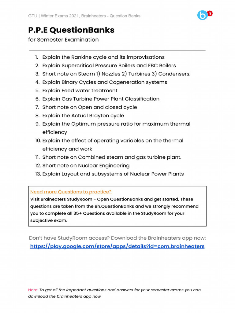 4th Year Mech GTU - BH - IMPS-1 | PDF