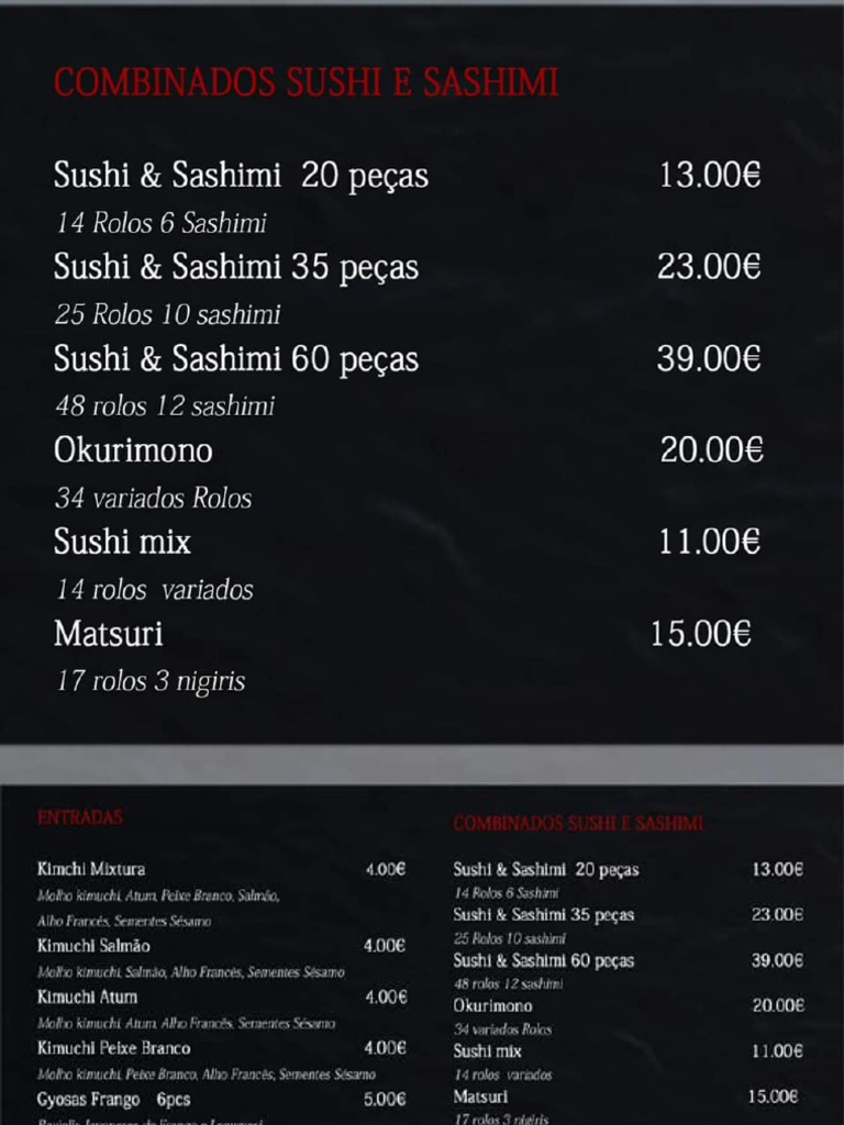 Sushi Angel Menu | PDF
