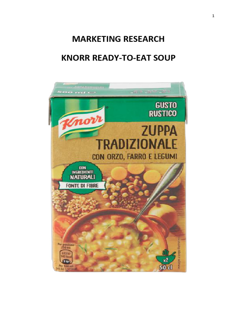 Knorr Ready-to-Eat Soup Market Analysis | PDF | Brand | Convenience Food