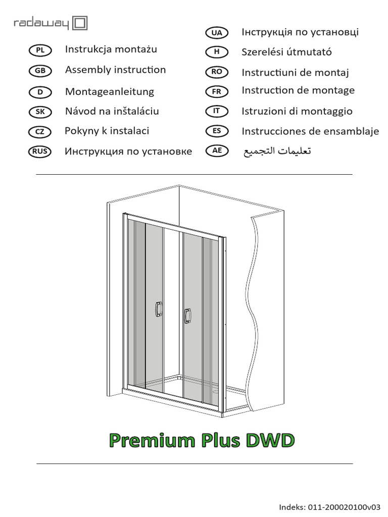 Instructiuni de montaj Radaway Premium Plus DWD | PDF