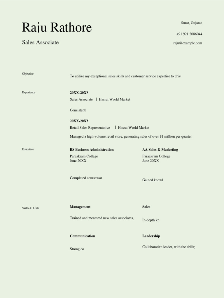 Simple Sales Resume | PDF