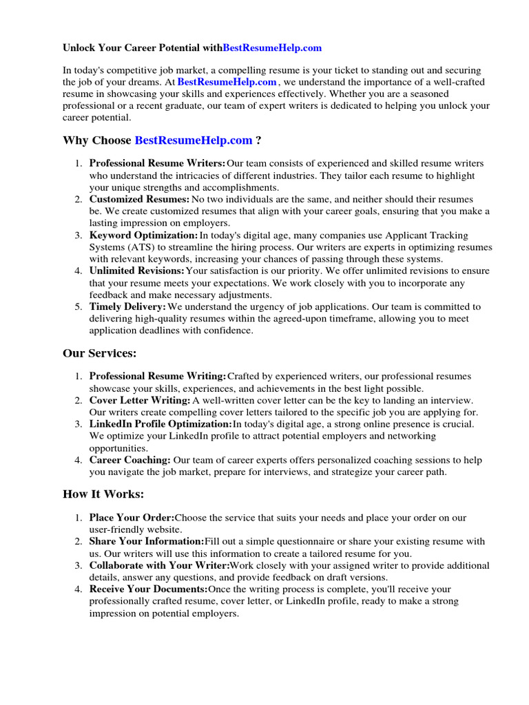 Help Write Resume | PDF | Résumé | Linked In