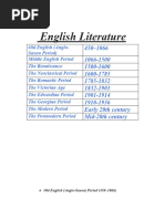 Eras of British Literature Overview | PDF | English Literature | Gothic ...