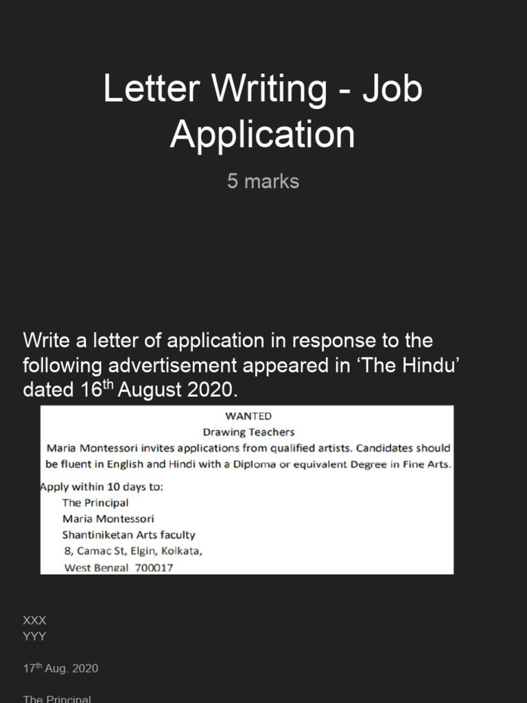 Job Application Letter Example | PDF | Qualifications