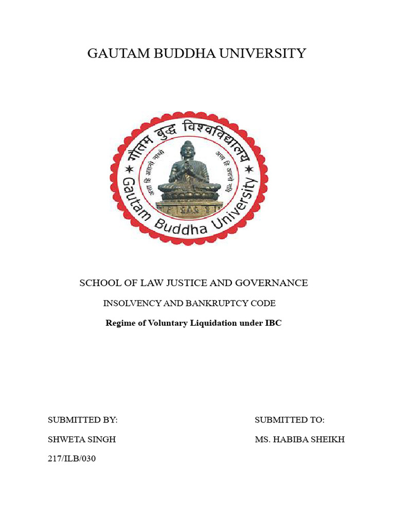 Ibc Assignment Pdf Liquidation Insolvency