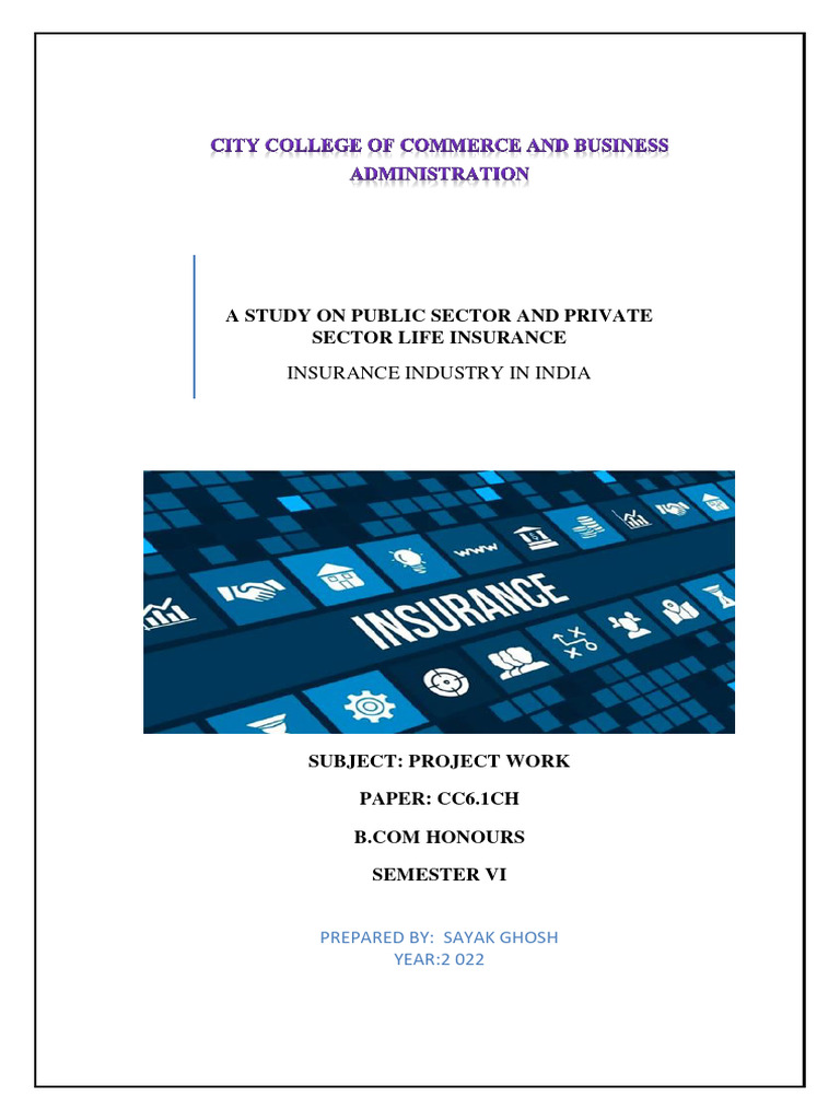 Project Report Sayak | PDF | Insurance | Life Insurance Project Report Sayak | PDF | Insurance | Life Insurance