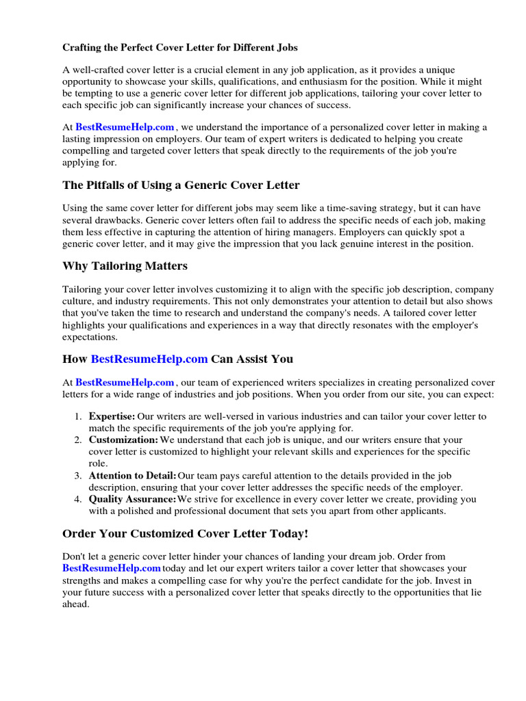 Tailoring Your Cover Letter for Success | PDF | Résumé | Linked In