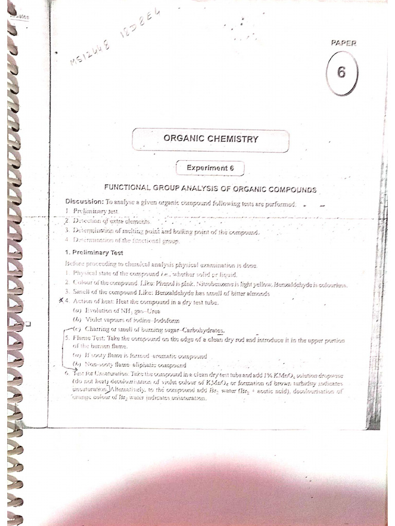 Organic chemistry practical | PDF