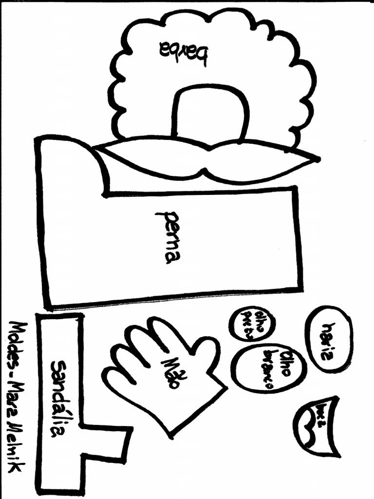 Molde Boneco Sacola | PDF