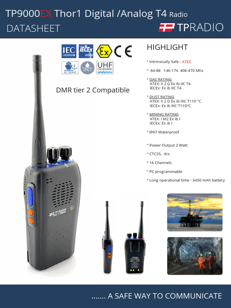 TP9000EX DMR Thor1 Datasheet | PDF | Broadcast Engineering | Electrical ...