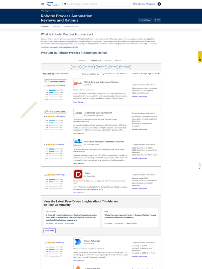 Markets - Robotic Process Automation | PDF | Application Software | Systems Engineering