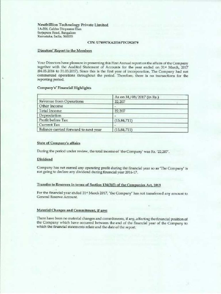 Directors Report | PDF