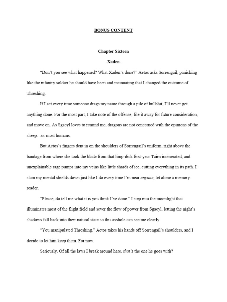 FW Bonus Chapters - Rebecca Yarros | PDF