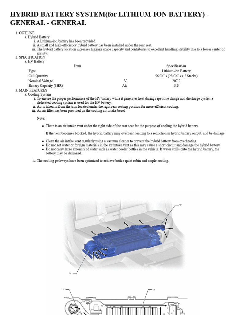 Hybrid Battery System - General - For Lithium-Ion Battery | PDF | Duct ...