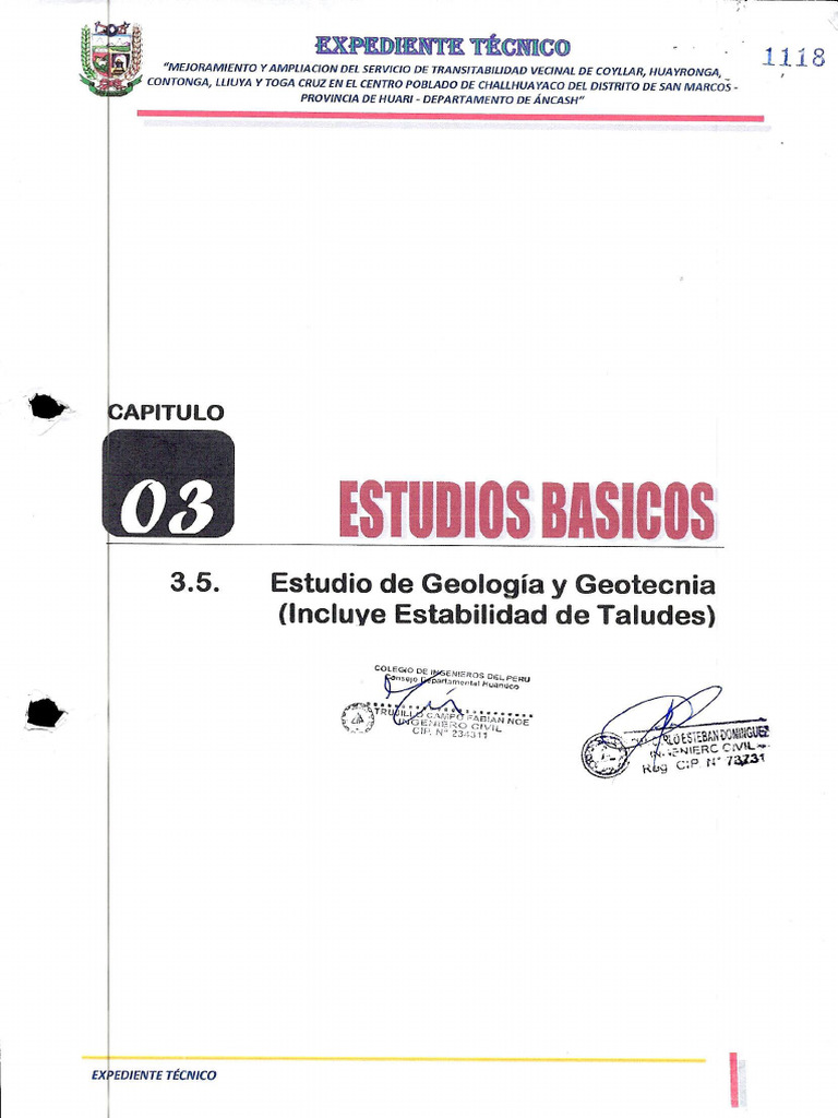 ESTUDIOS BASICOS Geotecnico | PDF