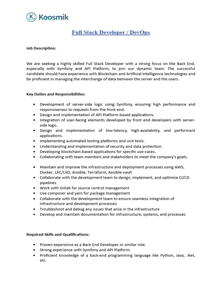 Full Stack Developer DevOps | Download Free PDF | Compiler | World Wide Web