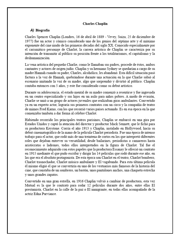 CHAPLIN | PDF | Charlie Chaplin