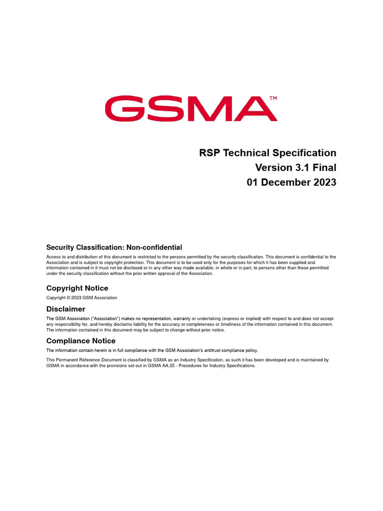 SGP.22-v3.1 | PDF | Computer Network | Computing