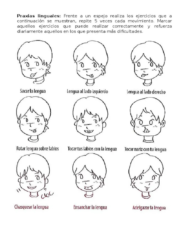 Praxias Linguales y Labiales | PDF