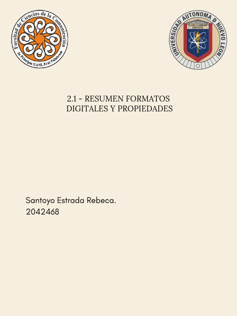2.1 - Resumen formatos digitales y propiedades | PDF