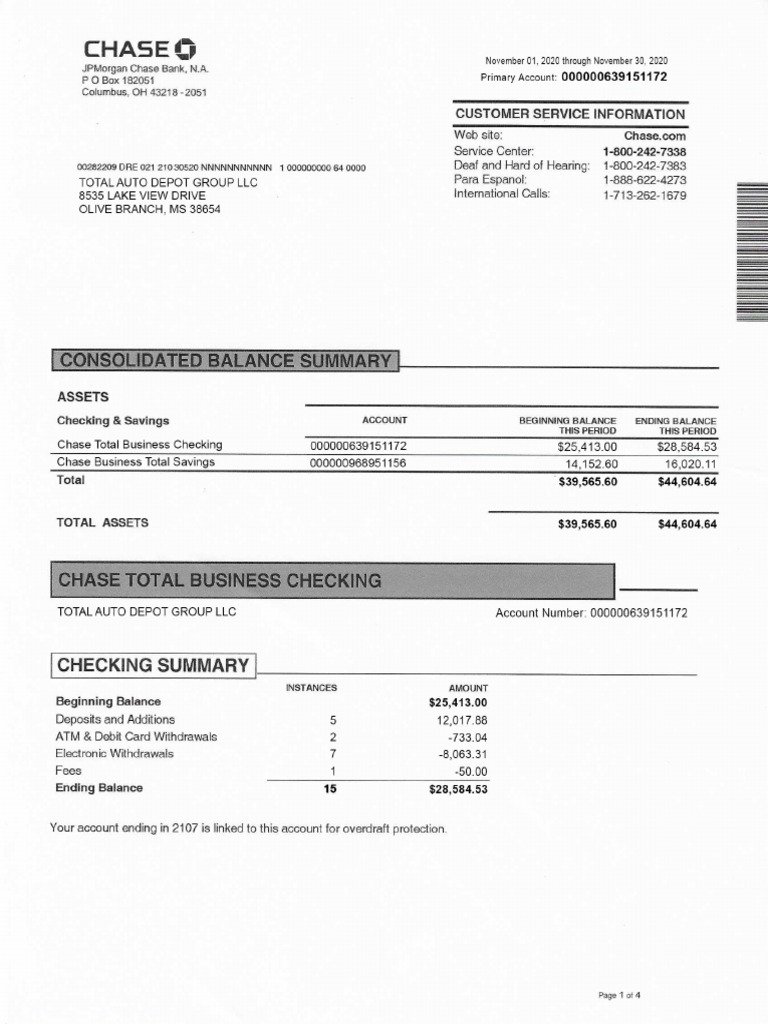 Chase Statement 11 2020 | PDF
