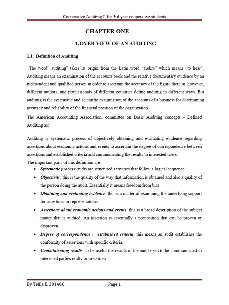 Auditing teaching material edited one | PDF | Audit | Financial Audit