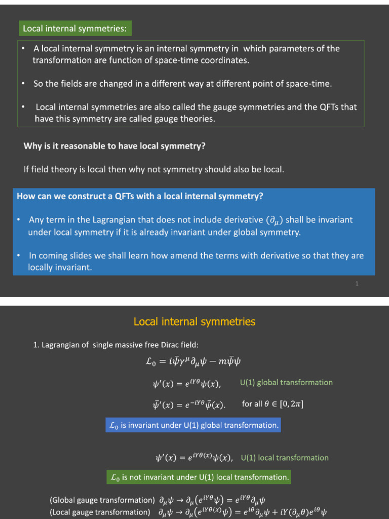 local internal symmetry ppt | PDF