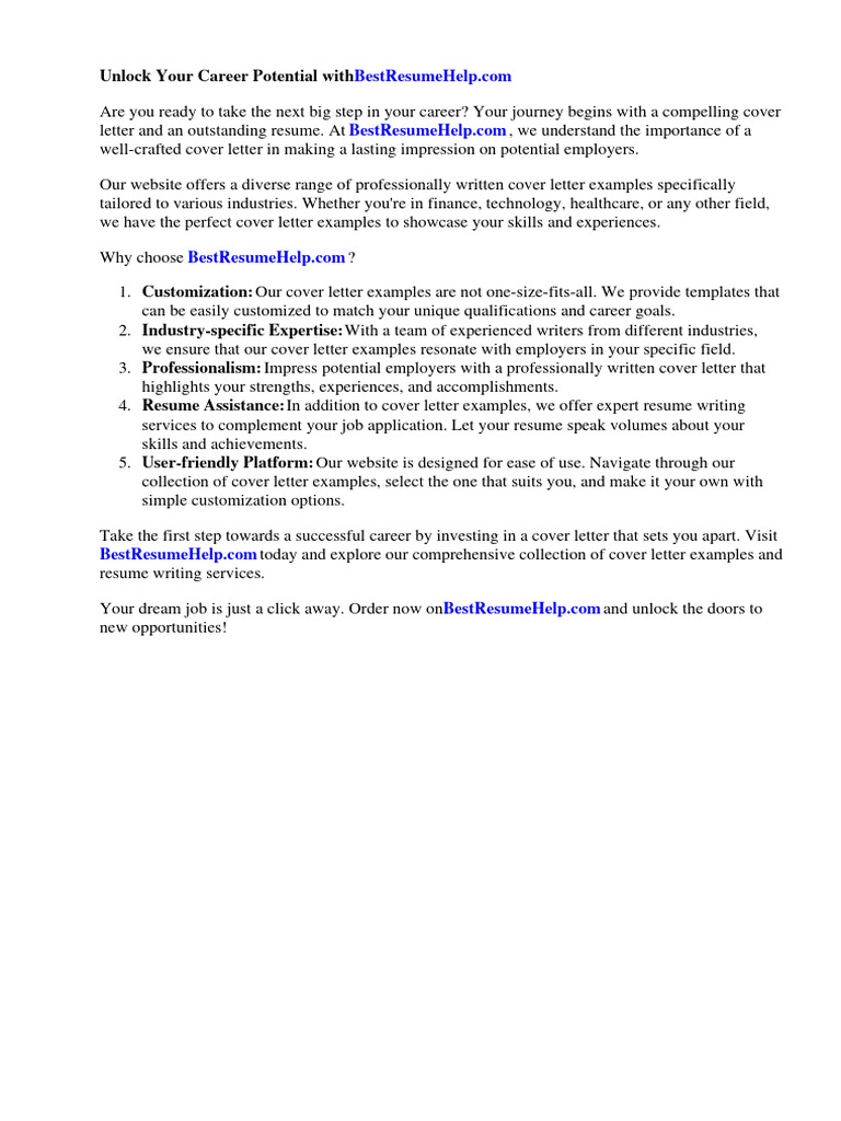 Purchasing Cover Letter Examples Resume | PDF | Procurement | Résumé