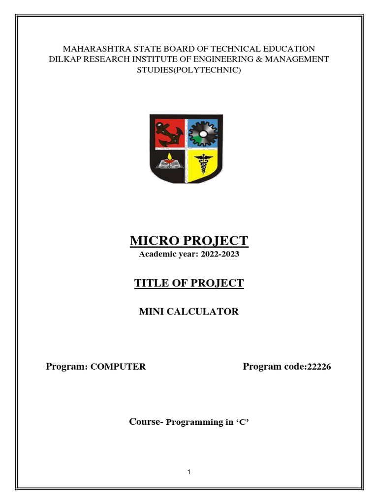 PIC MICRO PROJECT (Mini Calculator) | PDF | Computer Program | Programming