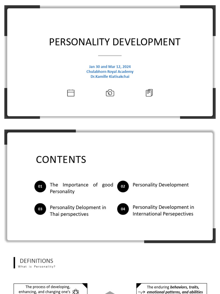 Dr-Kamonkanok-Personality Development (Chulabhorn Royal Academy) | PDF | Id | Behavioural Sciences