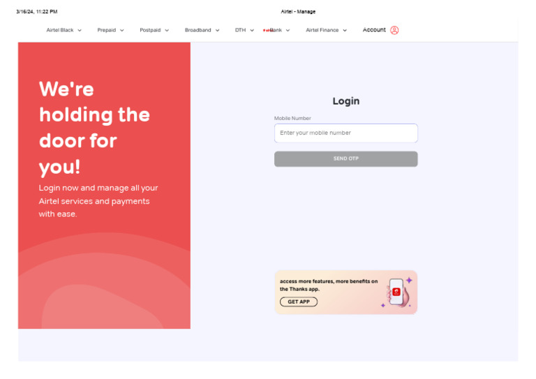 Airtel - Login Manage Latest | PDF
