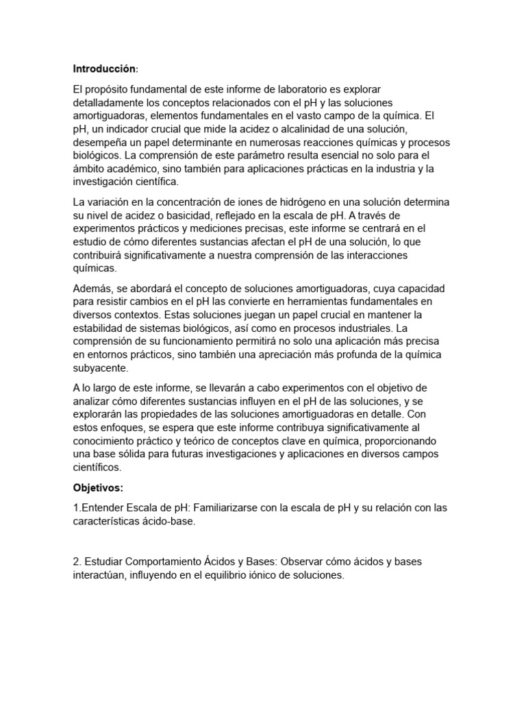 PH y Soluciones Amortiguadoras | PDF | Valoración | Química