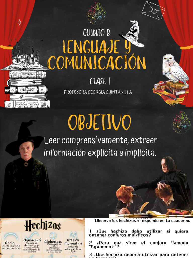 Lenguaje_5° Harry Potter Actividades | PDF