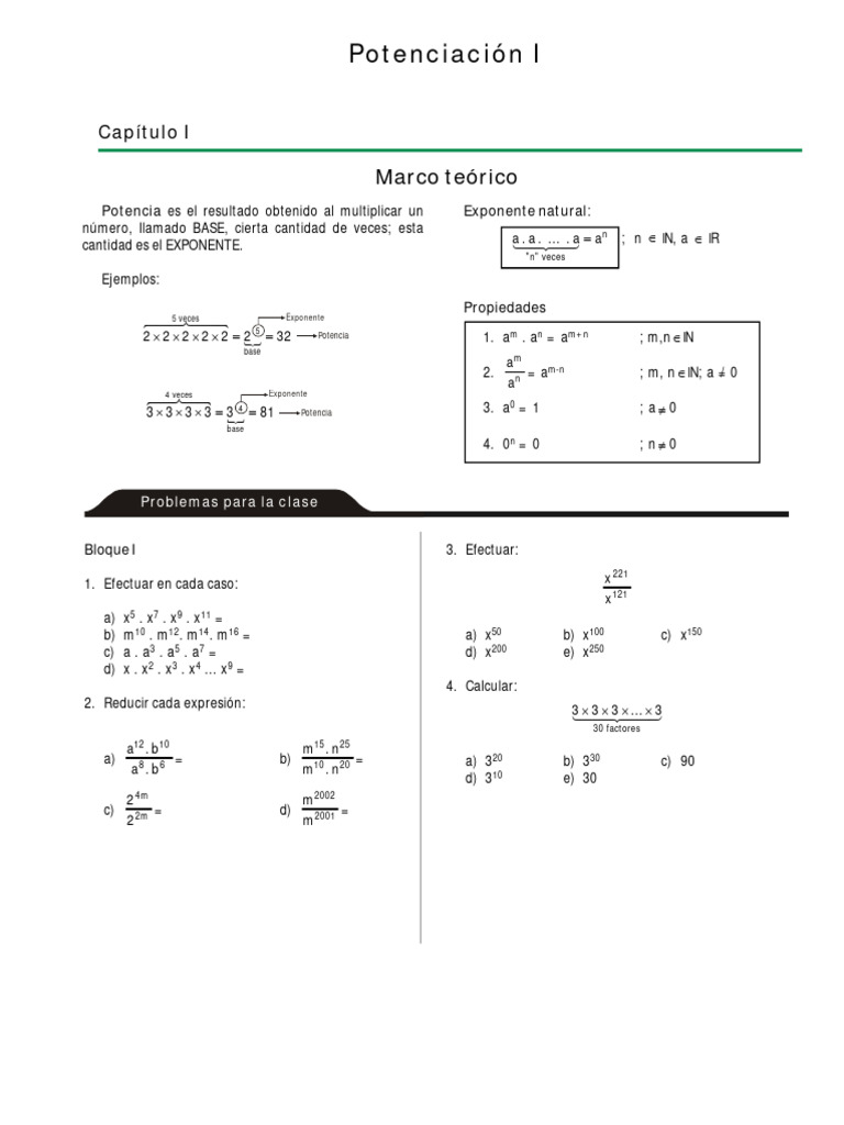 Algebra - 1 de Secundaria - Cap III y IV | PDF