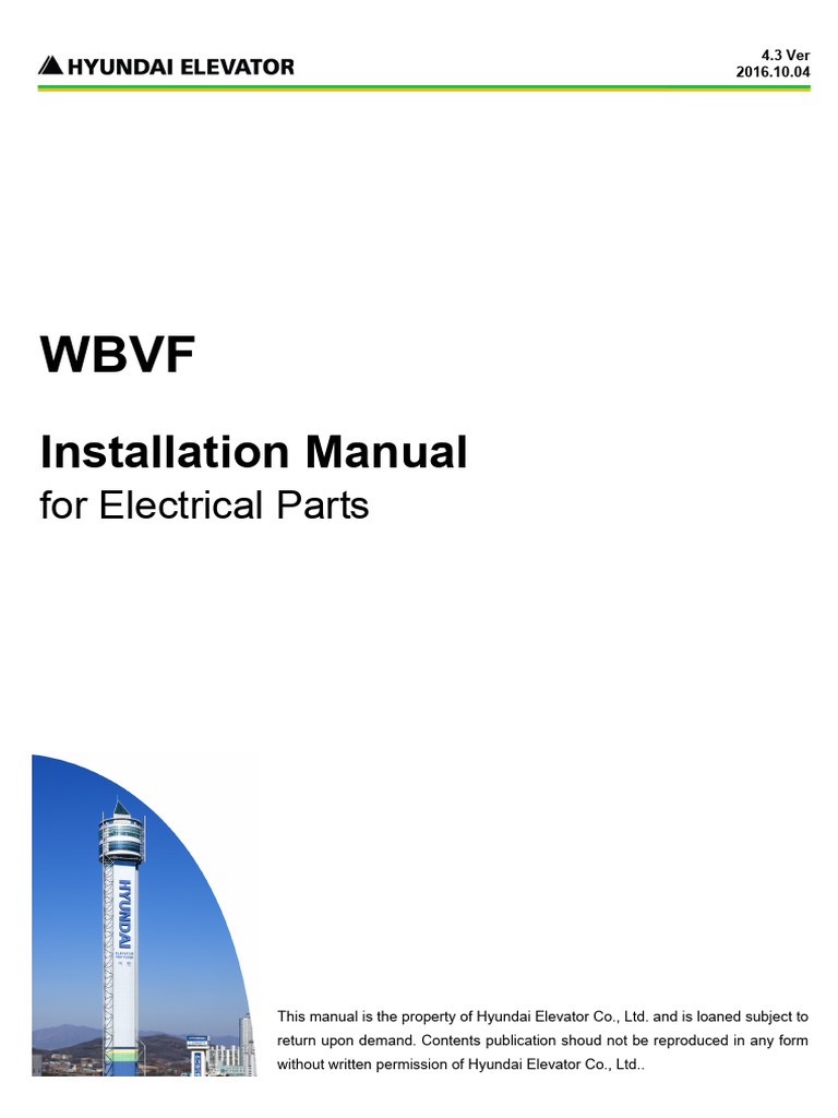 WB Installation Manual EL ENG 4.3 | PDF | Elevator | Electrical Connector